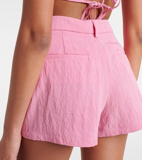 Blumarine Floral-appliqué Gabardine Shorts
