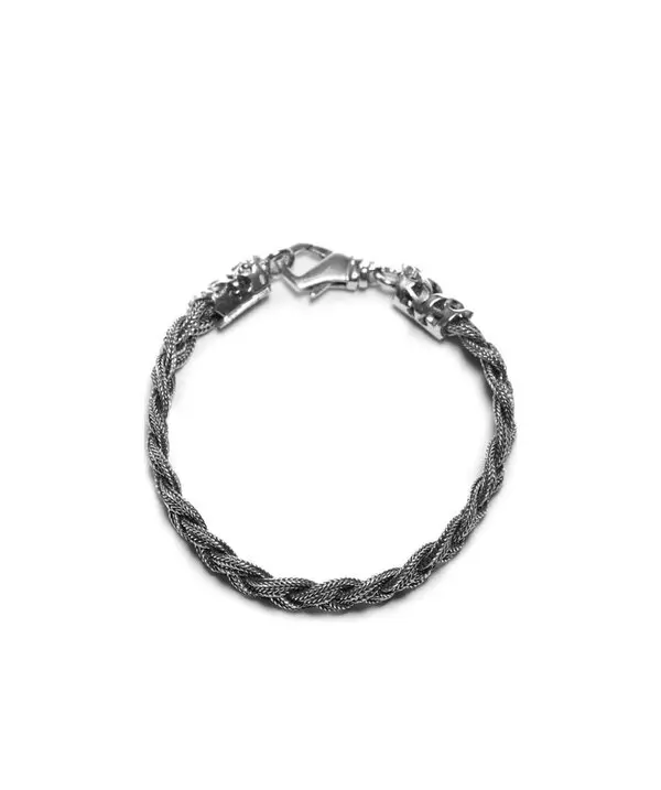 Emanuele Bicocchi Flat Braided Bracelet - Gray