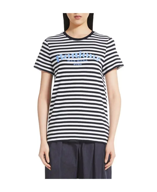 Max Mara Striped Printed T-shirt