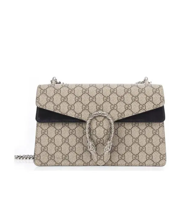 Gucci Gg Supreme Dionysus Small Shoulder Bag - Nude