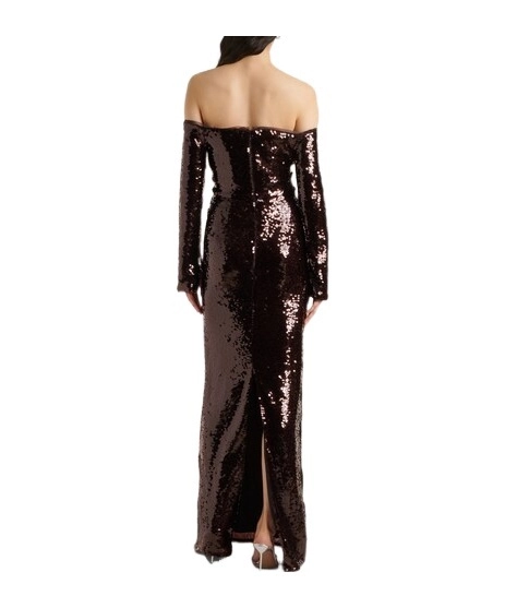 SELF-PORTRAIT Off-shoulder Sequined Gown