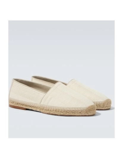 Brunello Cucinelli Suede-trimmed Woven Espadrilles