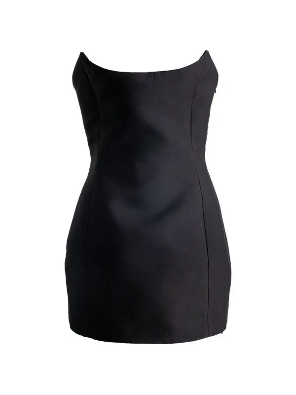 Balenciaga Sleeveless Bustier Mini Dress - Black