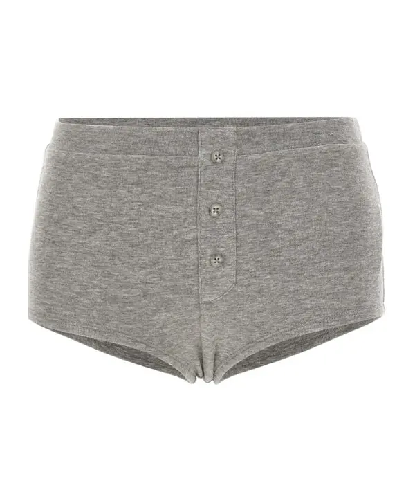 ENTIRE STUDIOS Limone Ribbed Booty Shorts - Gray