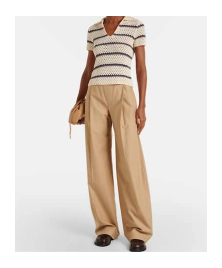 Vince Striped Hollow Polo Shirt
