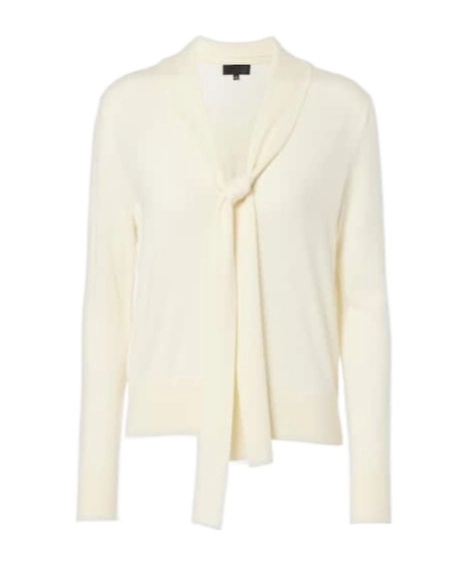 NILI LOTAN Lace-up Sweater - White