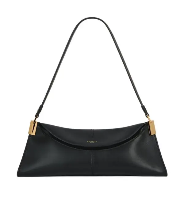 Balmain 64-83 Small Bag In Smooth Leather - Black
