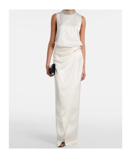 TOM FORD Embellished Silk Satin Top