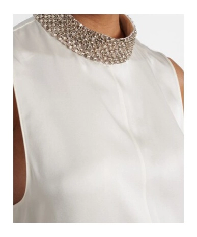 TOM FORD Embellished Silk Satin Top