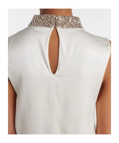 TOM FORD Embellished Silk Satin Top