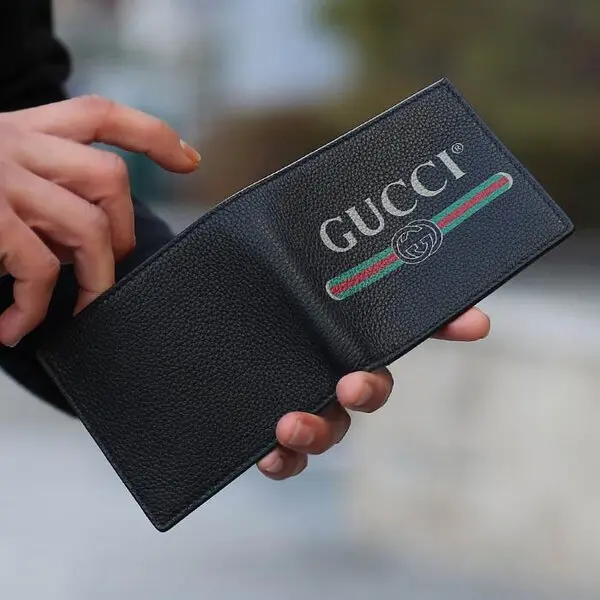 Gucci Print Leather Coin Wallet