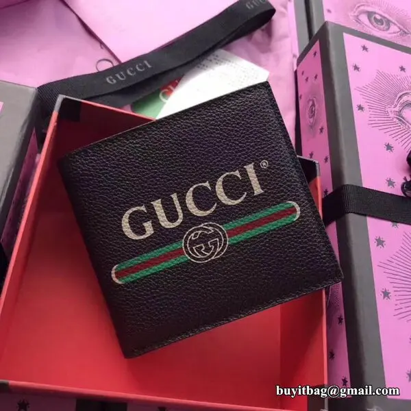 Gucci Print Leather Coin Wallet