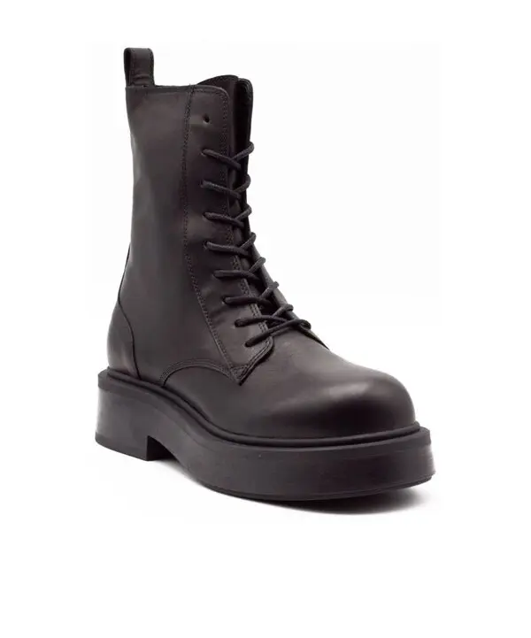 VIC MATIE Platform Lace-up Ankle Boots - Black