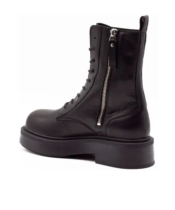 VIC MATIE Platform Lace-up Ankle Boots - Black