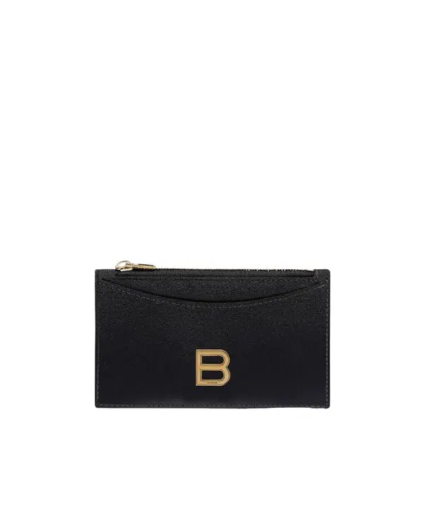 Balenciaga Hourglass Long Coin And Card Holder - Black