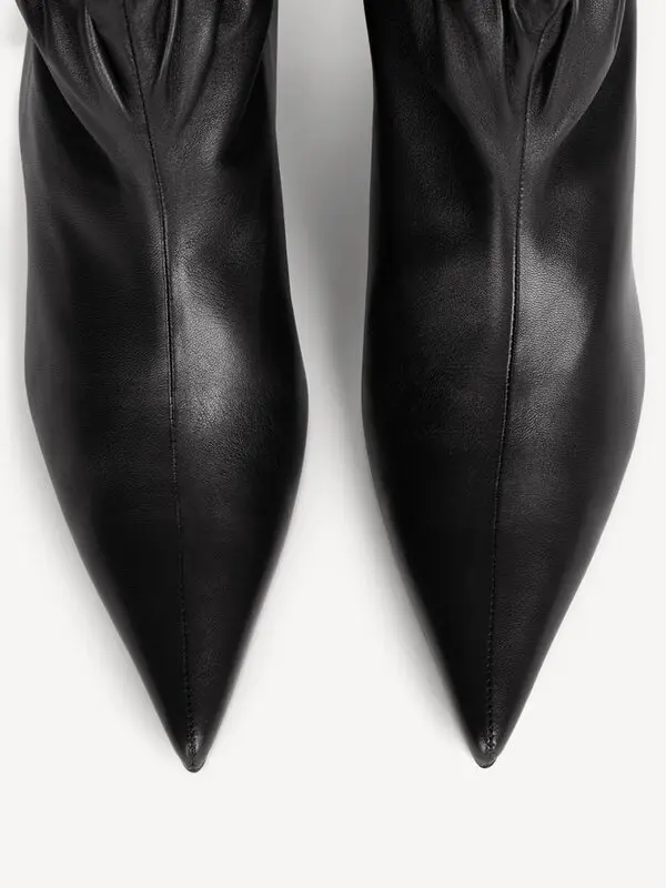 Balmain Sphynx Smooth Leather Ankle Boots