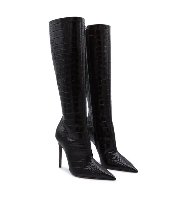 Paris Texas Vera Crocodile-effect Tall Boots