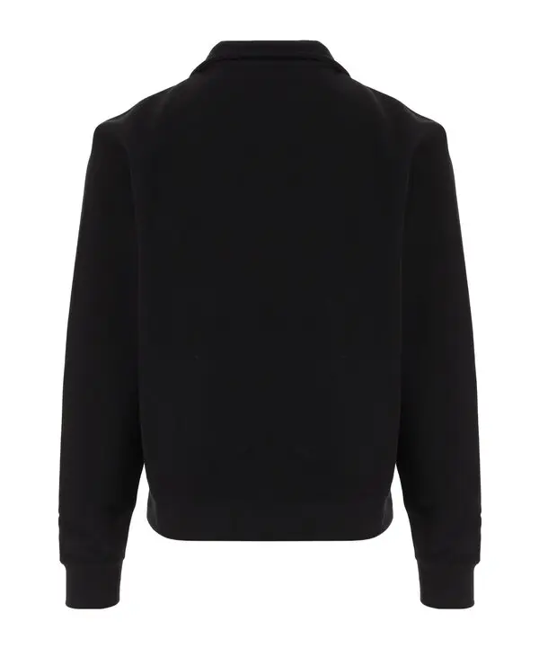 Burberry Logo Embroidered Half-zip Sweatshirt
