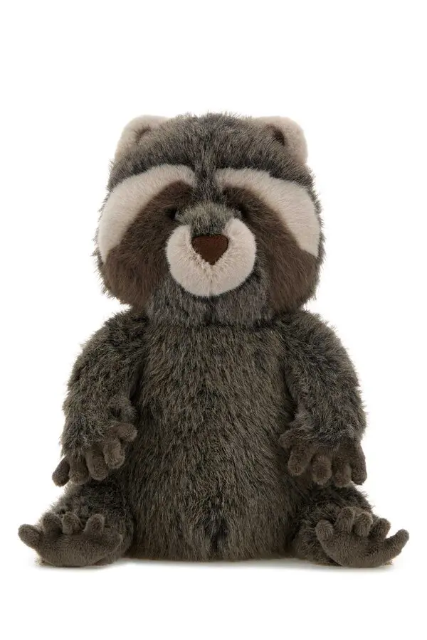 JELLYCAT Raccoon Plush Mini Stuffed Animal Padded Soft Toy, 16 X 24 X 12 Cm - Grey