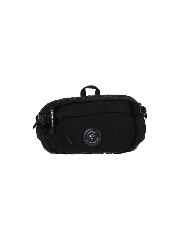 C.P. COMPANY C. P. Company Nylon Belt Bag With Adjustable Strap And Front Nfc Detail - Black