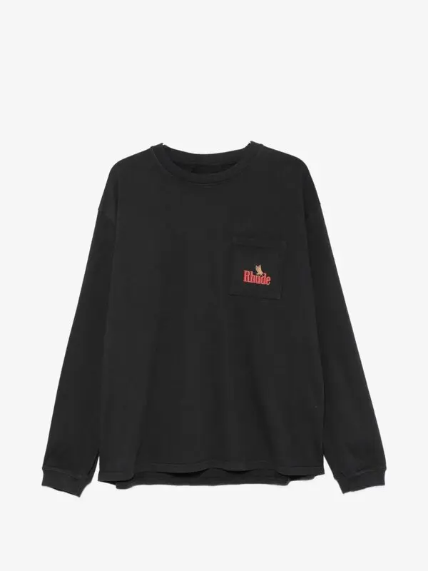 Rhude American Spirit Long Sleeve Pocket Tee