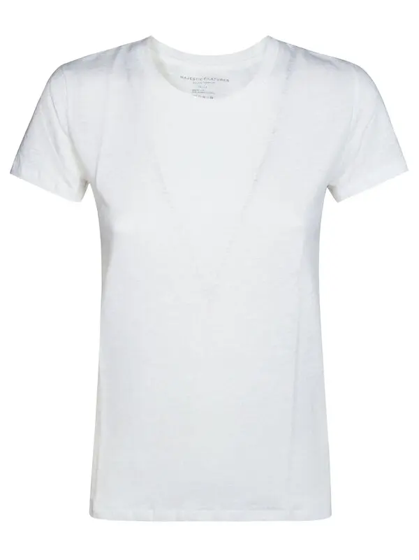 Majestic International Linen Mini T-shirt For