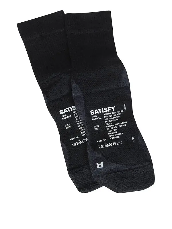 Satisfy Merino Blend Tube Socks For - Nero
