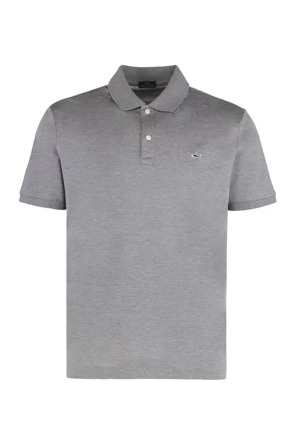 Paul & Shark Classic Cotton Piqué Polo Shirt Short Sleeve - Grey