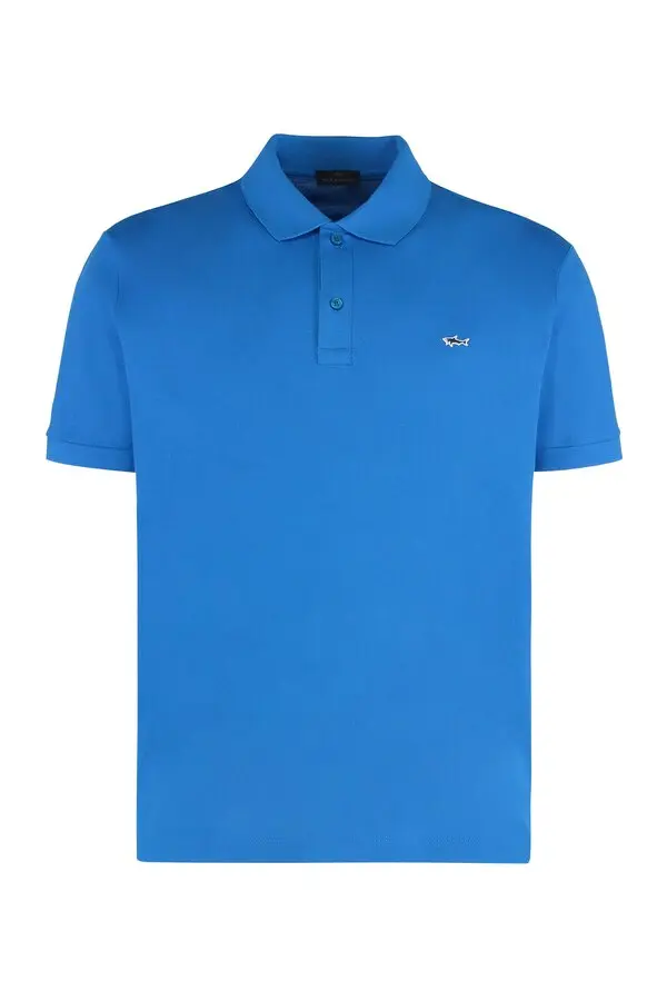 Paul & Shark Classic Short-sleeved Cotton Piqué Polo Shirt - Blue