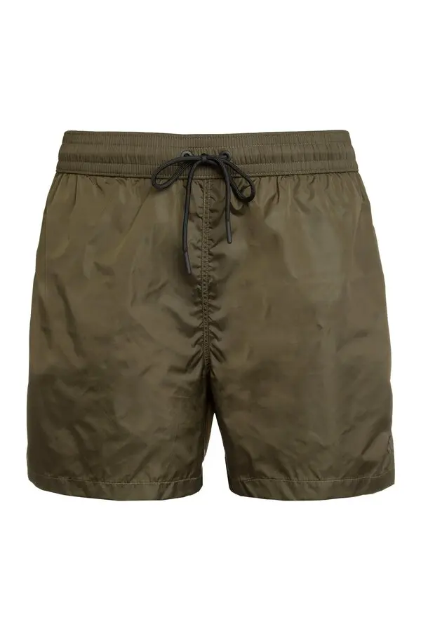 THE ALPHABET The Swim Shorts With Mesh Lining And Side Pockets - Green