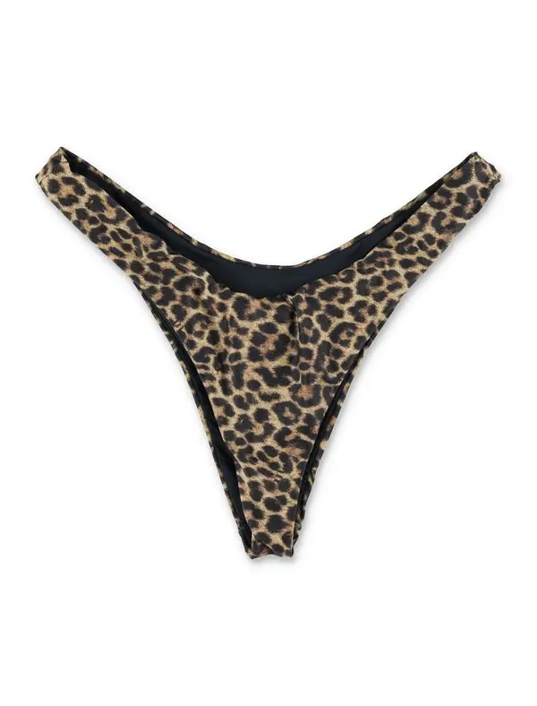 MATINEE Mini Leopard Slip With High-cut Design - Brown