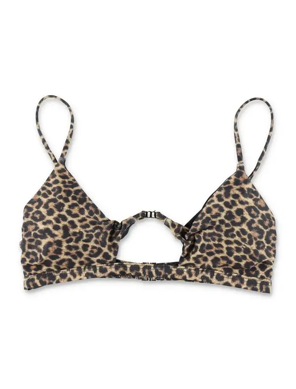 MATINEE Leopard Print Cut-out Mini Dress - Spotted