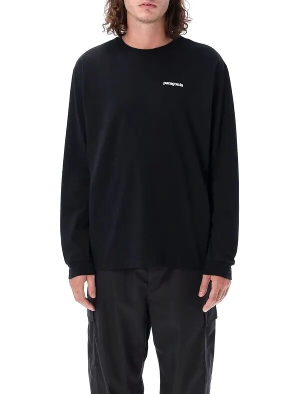 Patagonia P-6 Logo Long-sleeve Recycled T-shirt - Nero
