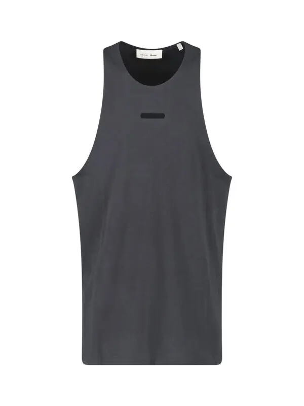 Fear Of God Logo Patch Sleeveless Tank Top - Grey