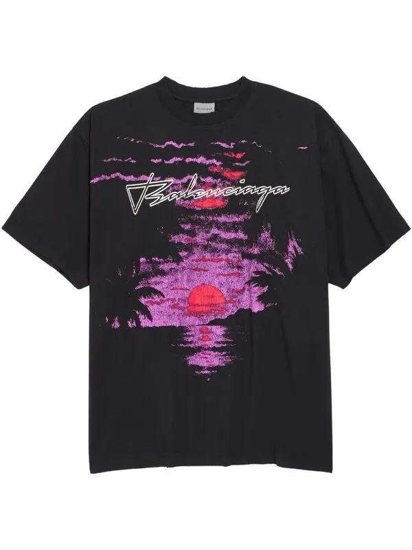 Balenciaga Drethestanem" Relaxed Fit T-shirt - Black
