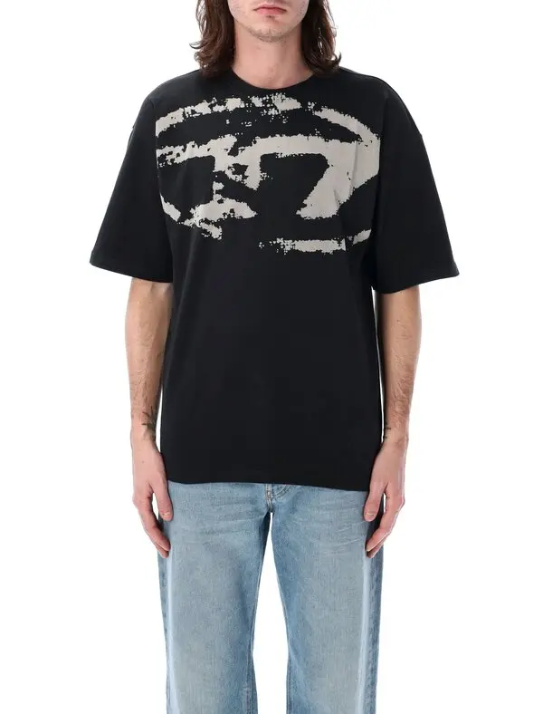 DIESEL® Relaxed Fit Distressed Graphic T-shirt Size