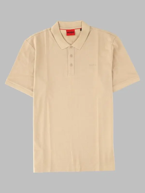 Hugo 100% Cotton Polo Shirt - Beige