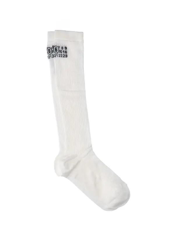 MAISON MARGIELA Signature Stylish Socks - White