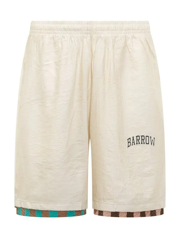 BARROW Trendy Logo-embellished Shorts - Crema