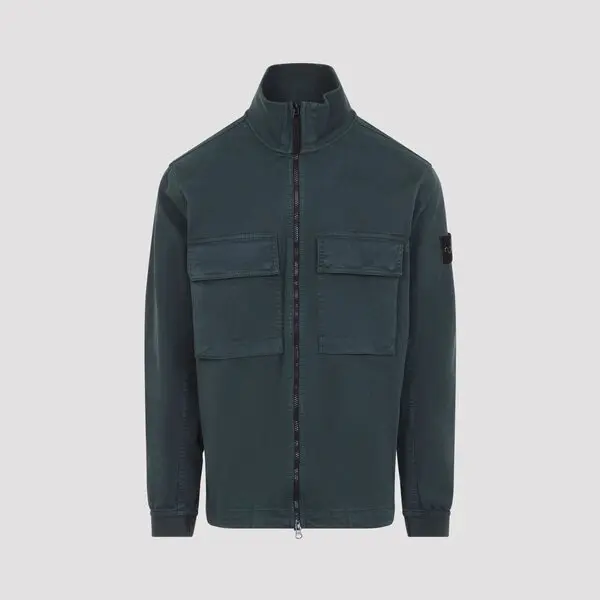 Stone Island Cotton Stretch Shirt Jacket - Green