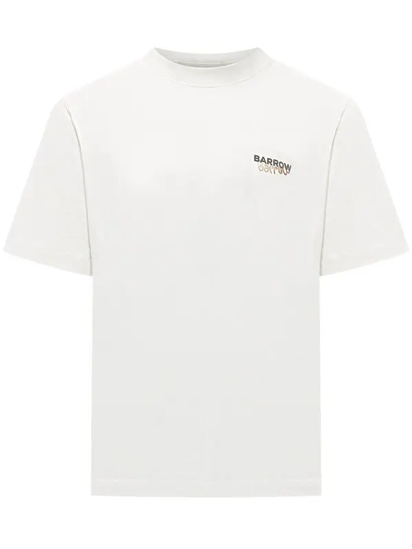 BARROW Cotton T-shirt With Logo Detail - Cocco