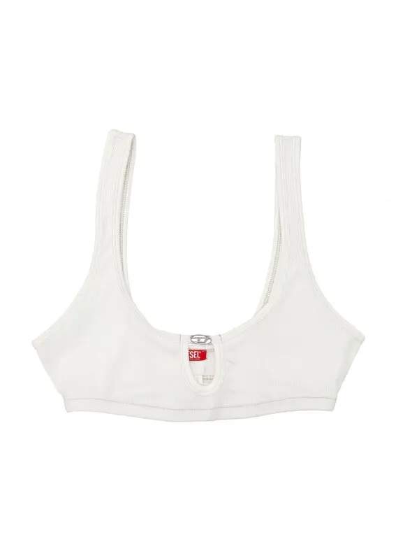 DIESEL® Athletic-inspired Ribbed Bralette - White