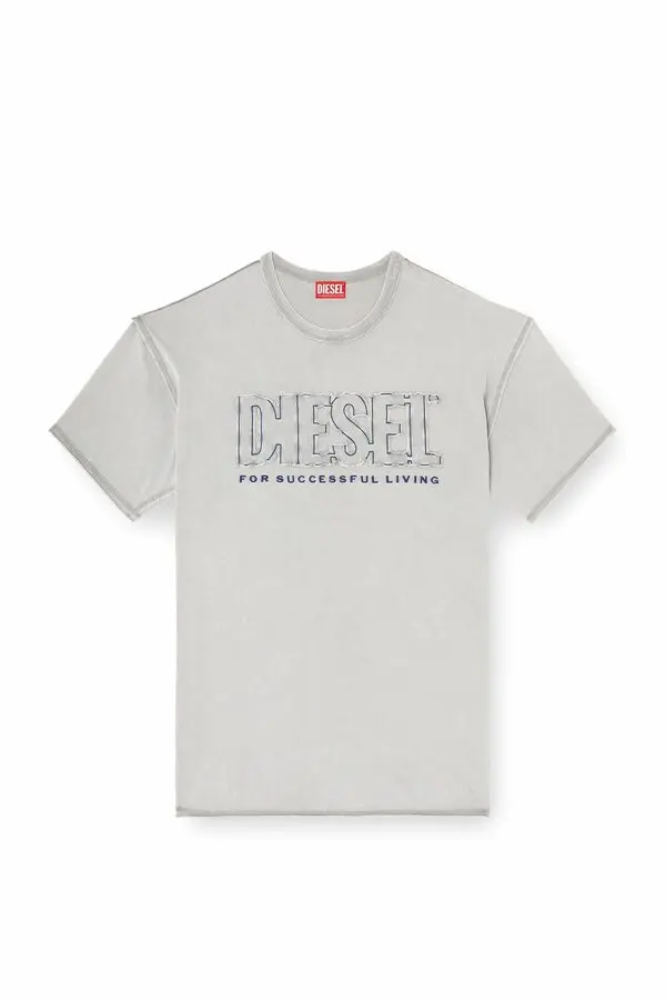 DIESEL® Classic Cotton Box T-shirt - Sweatshirt/grey