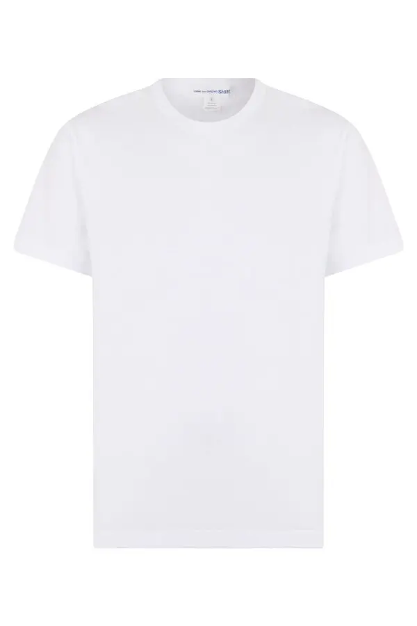 Comme Des Garçons Cotton Short-sleeve T-shirt, Regular Fit, Crew Neck - White