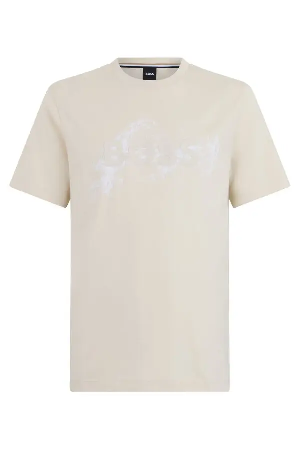 BOSS Soft Cotton Short-sleeve T-shirt With Round Neck