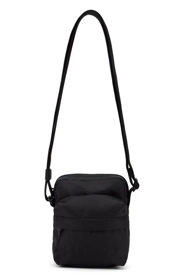 BOSS Minimalist Mini Shoulder Bag In Technical Fabric - Black