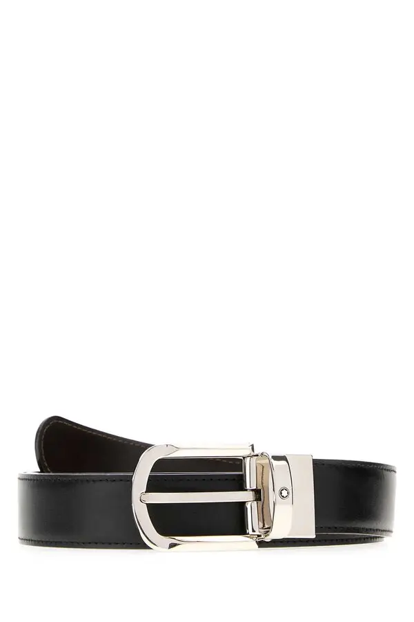 Montblanc Reversible Leather Belt - Black