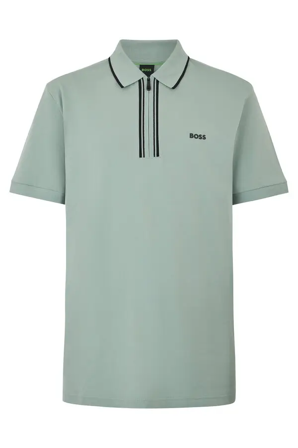 BOSS Zip Collar Polo Shirt
