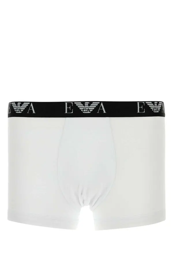 Emporio Armani Stretch Cotton Boxer Set - White