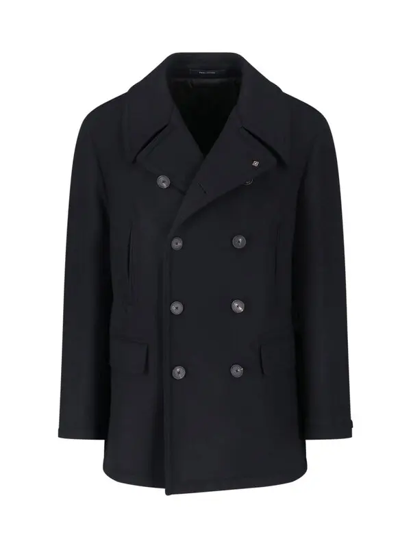 Tagliatore Double-breasted Wool Peacoat - Black